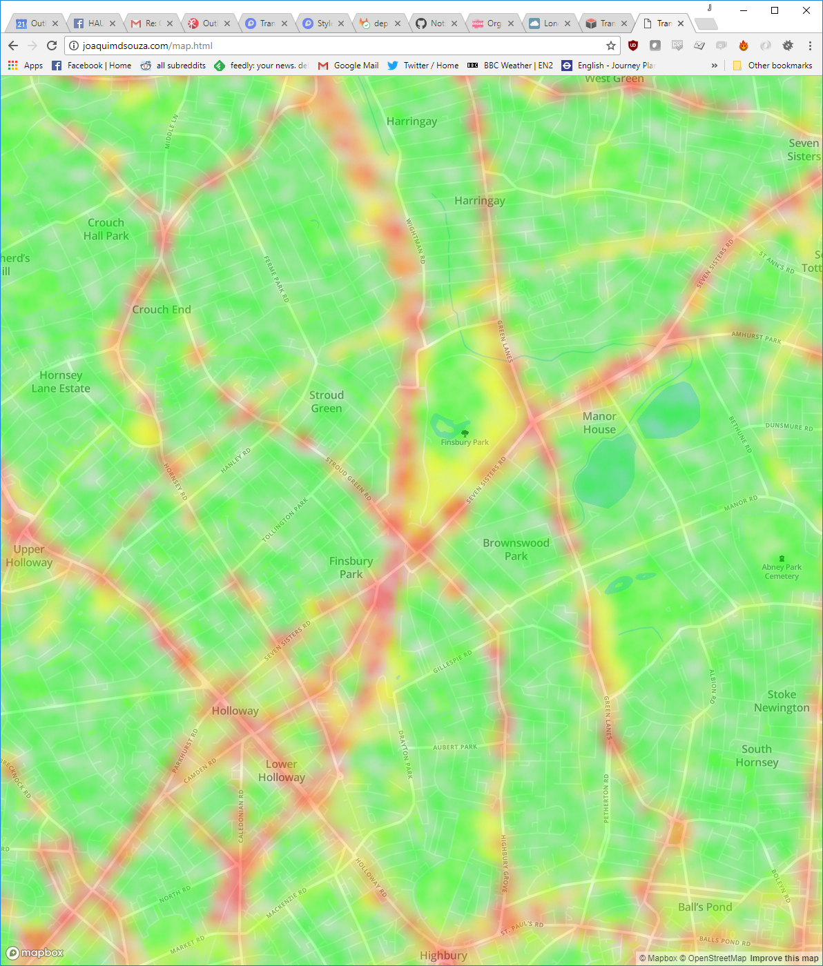 Mapping Big Data: How we built Tranquil Pavement London :: Outlandish
